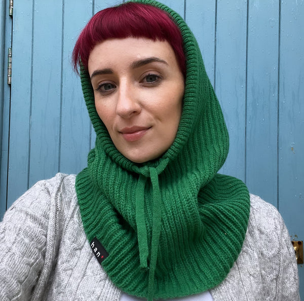 Emerald Green Knitted Snood – Han Clothing Official